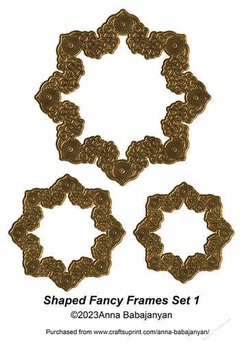 Shaped Fancy Frames Set 1 - CUP1210531_96 | Craftsuprint