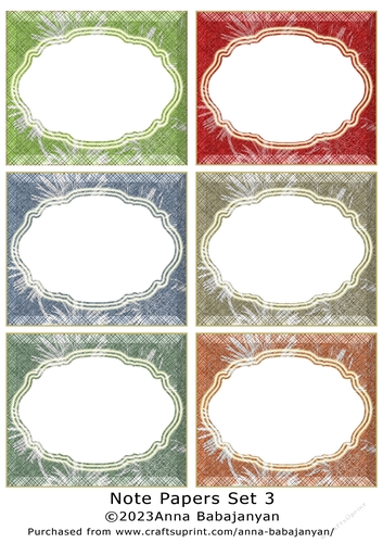 Note Papers Set 3 - CUP1219058_96 | Craftsuprint