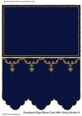 Scalloped Edge Blank Card with Swirly Border 6 - CUP122534_96 ...