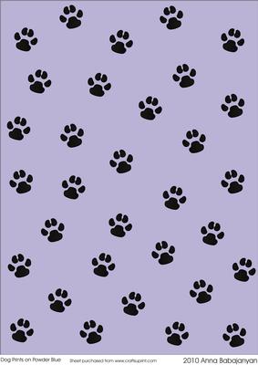 Dogprints on Powder Blue - CUP123435_96 | Craftsuprint