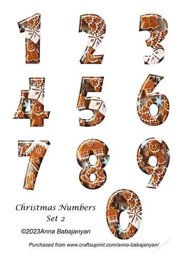 Christmas Numbers Set 2 - CUP1258476_96 | Craftsuprint