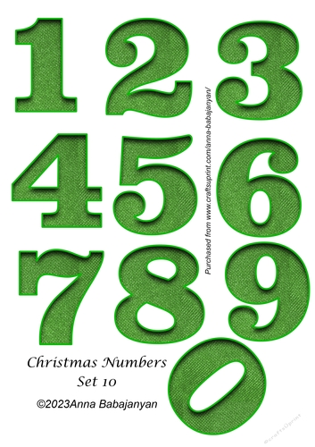 Christmas Numbers Set 10 - CUP1258488_96 | Craftsuprint