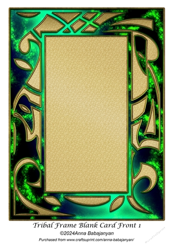 Tribal Frame Blank Card Front 1 - CUP1278820_96 | Craftsuprint