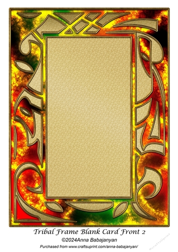 Tribal Frame Blank Card Front 2 - CUP1278821_96 | Craftsuprint