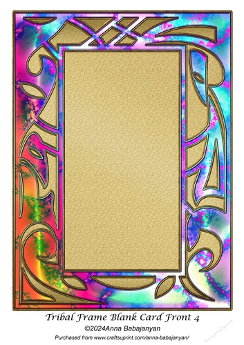 Tribal Frame Blank Card Front 4 - CUP1278823_96 | Craftsuprint