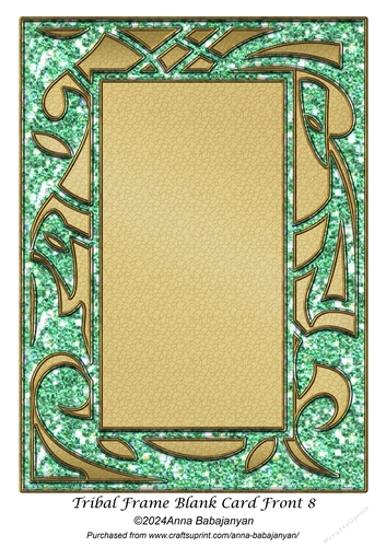 Tribal Frame Blank Card Front 8 - CUP1278829_96 | Craftsuprint