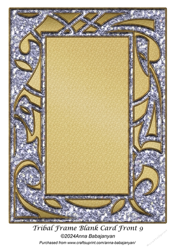 Tribal Frame Blank Card Front 9 - CUP1278830_96 | Craftsuprint