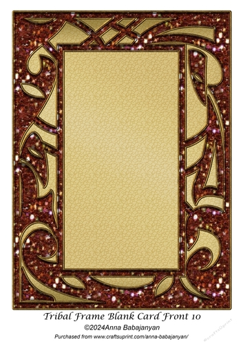 Tribal Frame Blank Card Front 10 - CUP1278831_96 | Craftsuprint