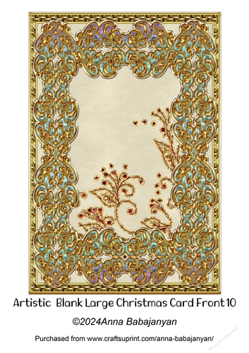Artistic Blank Large Christmas Card Front 10 - CUP1353481_96 | Craftsuprint