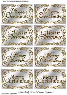 Gold Swirly Frame Christmas Captions 2 (silver) - CUP143553_96 ...
