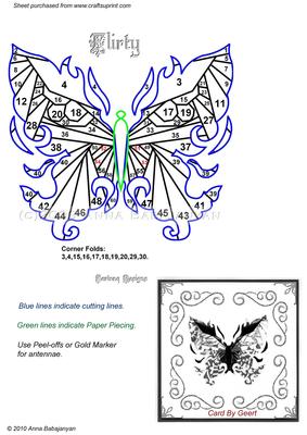 Flirty Freestyle Butterfly Iris Folding Pattern - CUP148436_96 ...
