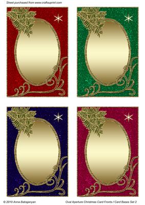 Oval Aperture Christmas Card Fronts /card Bases Set 2 - CUP148528_96 ...