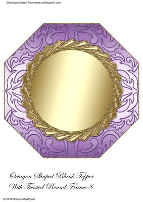 Octagon Shaped Blank Topper with Twisted Round Frame 8 - CUP158261_96 ...