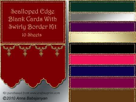 Scalloped Edge Blank Cards with Swirly Border Kit - CUP163126_96 ...