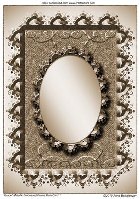 Grace Metallic Embossed Frame Plain Card 1 - CUP165644_96 | Craftsuprint