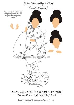 Geisha Iris Folding Pattern ( Advanced Level ) - CUP273837_96 ...