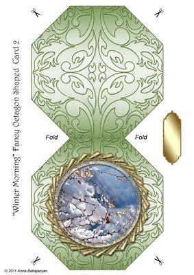 Winter Morning Fancy Octagon Shaped Card 2 - CUP281592_96 | Craftsuprint