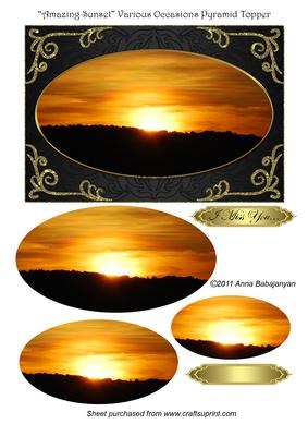 Amazing Sunset Various Occasions Pyramid Topper - CUP283618_96 ...