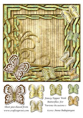 Fancy Topper with Butterflies for Various Occasions 1 - CUP306968_96 ...