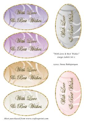 With Love & Best Wishes Large Labels Set 2 - CUP309253_96 | Craftsuprint
