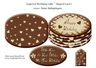 Layered Birthday Cake Shaped Card 1 - CUP316171_96 | Craftsuprint