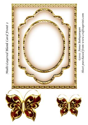 Multi-layered Blank Card Front 2 - CUP325546_96 | Craftsuprint