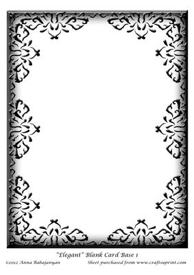 Elegant Blank Card Base 1 - CUP326625_96 | Craftsuprint
