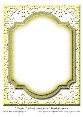 Elegant Blank Card Front with Frame 8 - CUP326644_96 | Craftsuprint