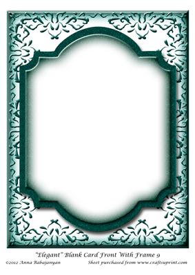 Elegant Blank Card Front with Frame 9 - CUP326647_96 | Craftsuprint