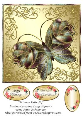 Princess Butterfly Various Occasions Large Topper 7 - CUP331559_96 ...