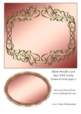 Blank Metallic Card Base with Swirly Frame & Oval Layer 2 - CUP341960 ...