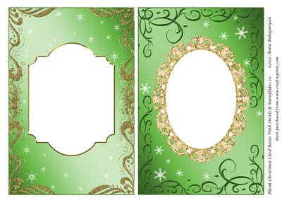 Blank Christmas Card Bases with Swirls & Snowflakes 10 - CUP349001_96 ...