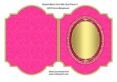 Shaped Blank Card with Oval Frame 3 - CUP350818_96 | Craftsuprint