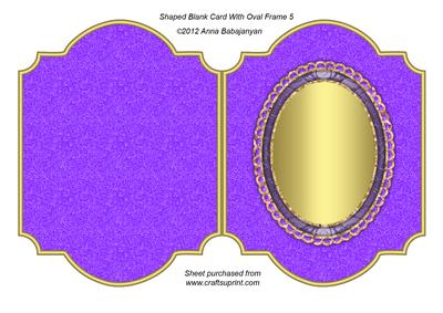 Shaped Blank Card with Oval Frame 5 - CUP350823_96 | Craftsuprint