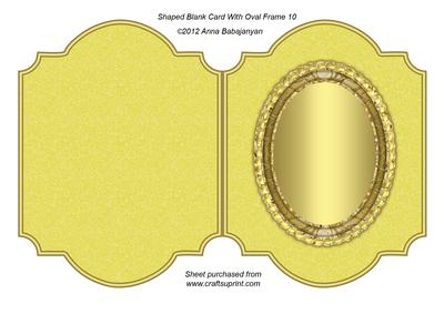 Shaped Blank Card with Oval Frame 10 - CUP350832_96 | Craftsuprint
