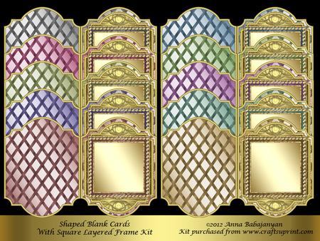Shaped Blank Cards with Square Layered Frame Kit - CUP351809_96 ...