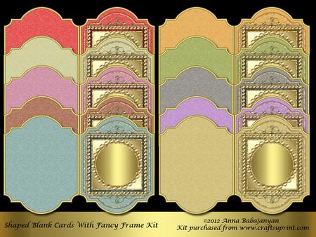 Shaped Blank Cards with Fancy Frame Kit - CUP352040_96 | Craftsuprint