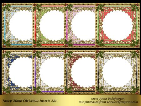 Fancy Blank Christmas Inserts Kit - CUP355027_96 | Craftsuprint