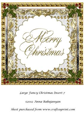 Large Fancy Christmas Insert 7 - CUP355326_96 | Craftsuprint