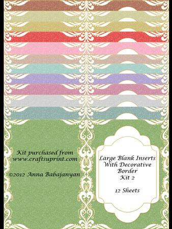Large Blank Inserts with Decorative Border Kit 2 - CUP357362_96 ...