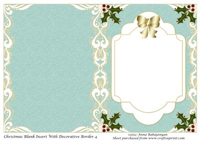 Christmas Blank Insert with Decorative Border 4 - CUP359029_96 ...