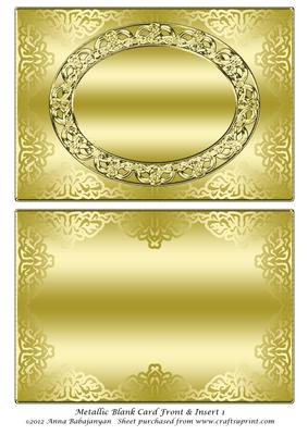 Metallic Blank Card Front & Insert 1 - CUP360838_96 | Craftsuprint