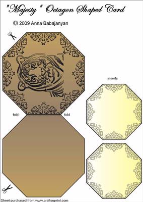 Majesty Octagon Shaped Card - CUP36432_96 | Craftsuprint