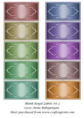 Blank Royal Labels Set 2 - CUP387053_96 | Craftsuprint