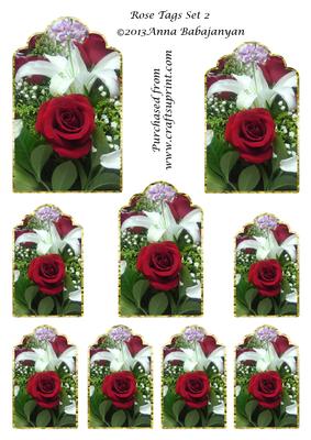 Rose Tags Set 2 - CUP396911_96 | Craftsuprint