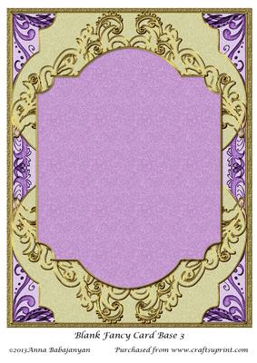 Blank Fancy Card Base 3 - CUP397477_96 | Craftsuprint