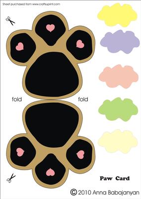 Paw Card - CUP46013_96 | Craftsuprint
