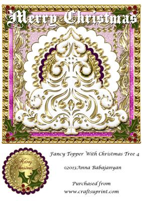 Fancy Topper with Christmas Tree 4 - CUP460705_96 | Craftsuprint