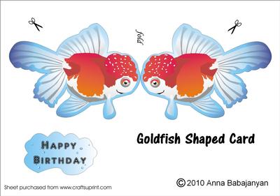 Goldfish Shaped Card - CUP48349_96 | Craftsuprint