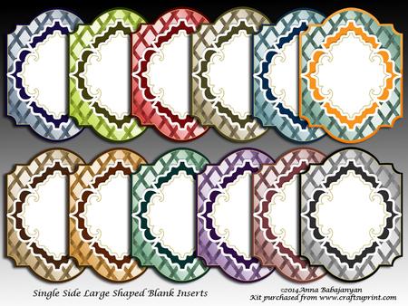 Single Side Large Shaped Blank Inserts - CUP546449_96 | Craftsuprint